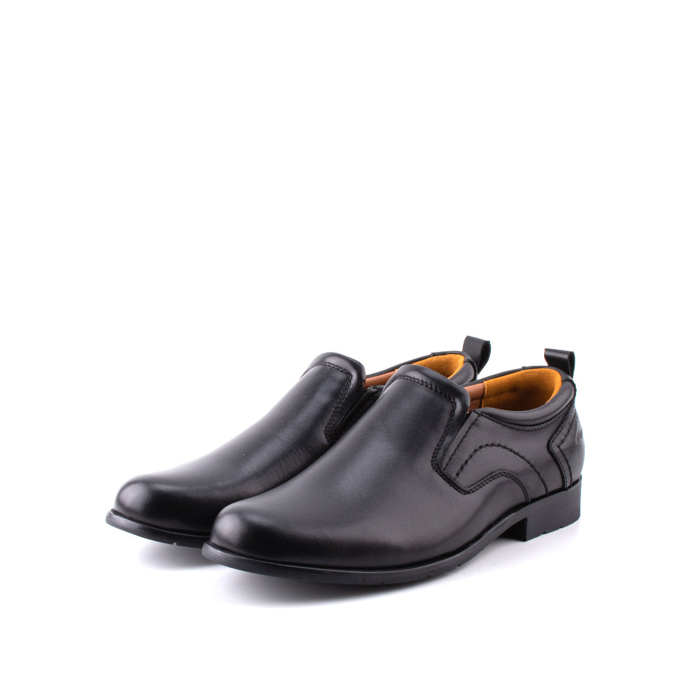 camel active Leather Basic Formal Shoes Men Black BOND II - 802364-BE1